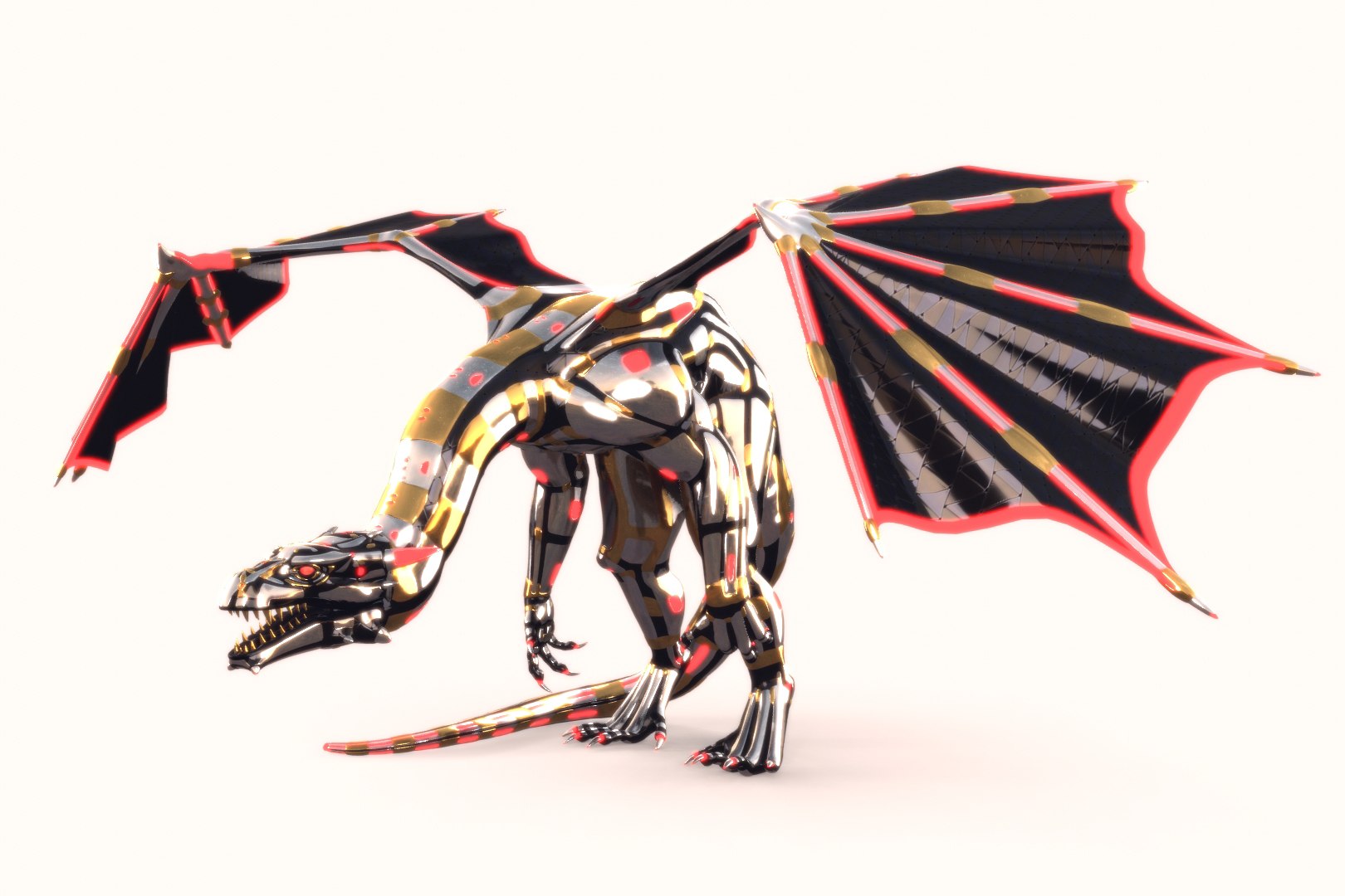 Dragon Robot PBR Fully Rigged 3D Model - TurboSquid 1746109