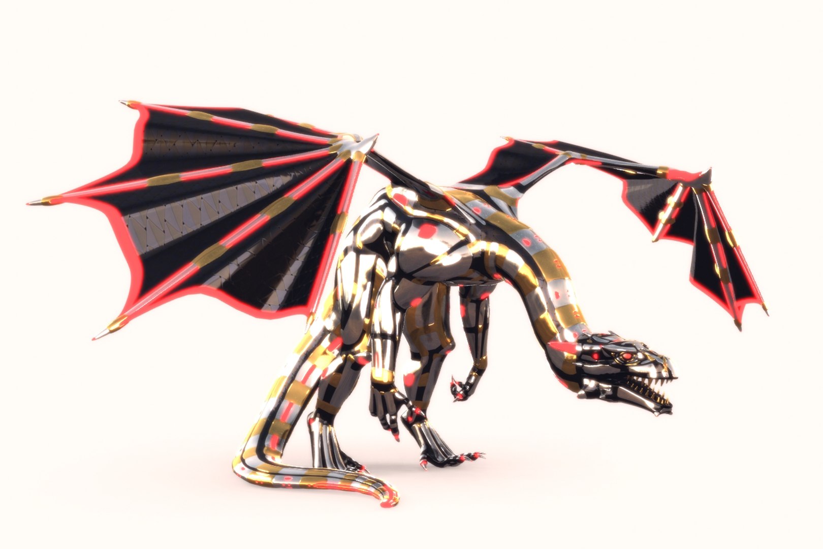 Dragon Robot PBR Fully Rigged 3D Model - TurboSquid 1746109