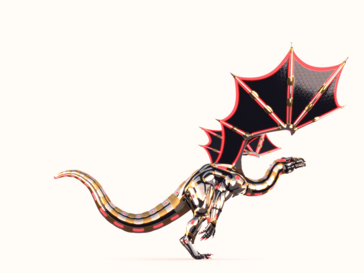 Dragon Robot PBR Fully Rigged 3D Model - TurboSquid 1746109