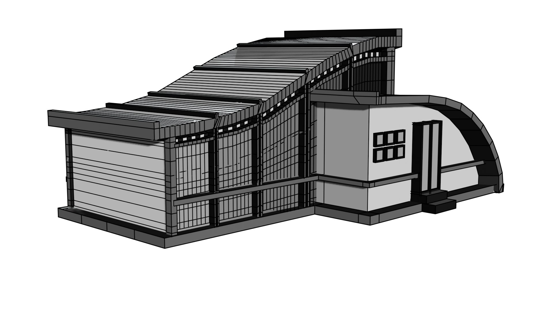 Cinema Building Model - TurboSquid 1871880