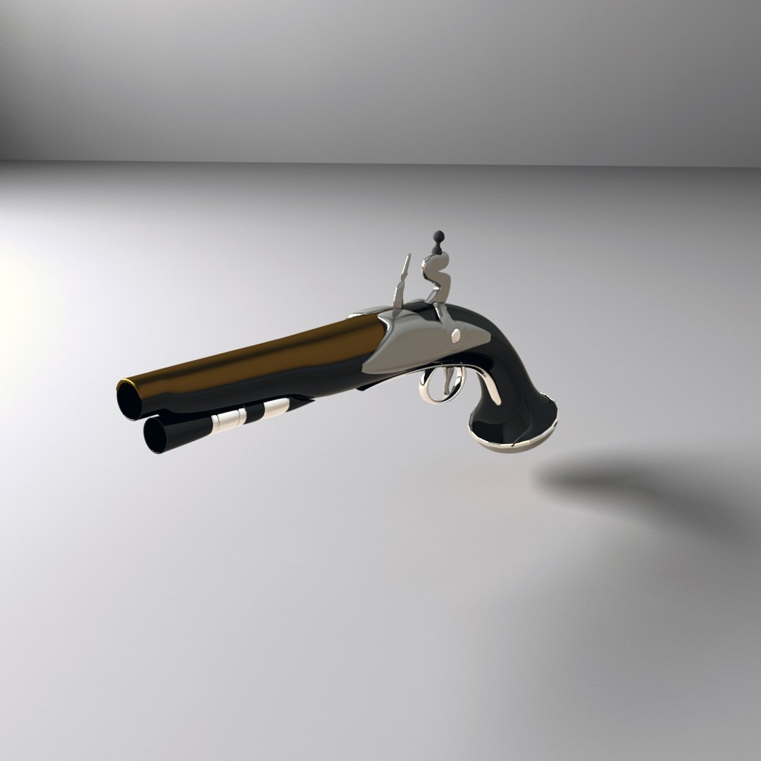 3d Fbx Pirate Pistol