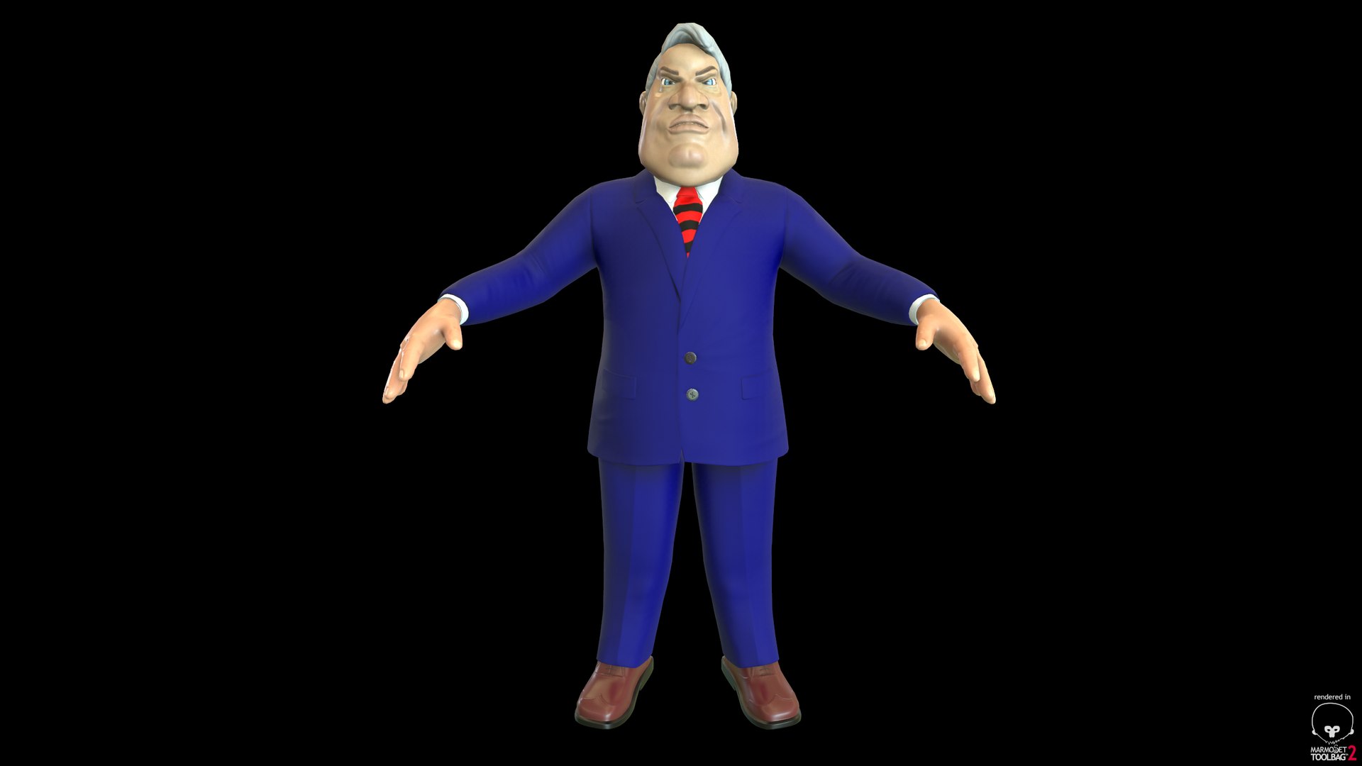 Cartoon Boss Character Pbr Max