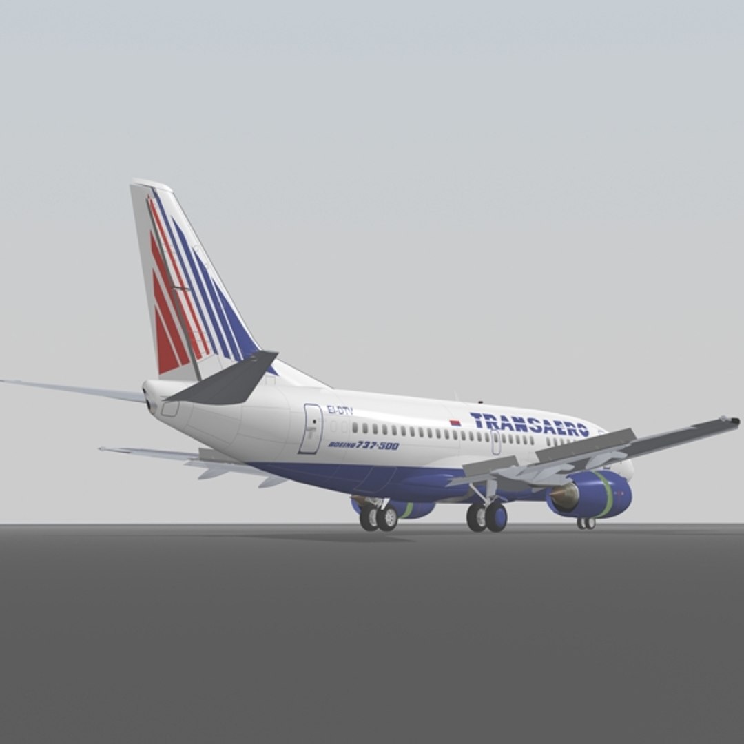 3d Model B 737-500 Transaero