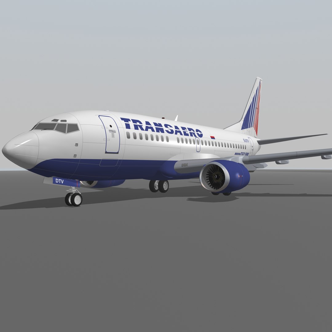 3d Model B 737-500 Transaero