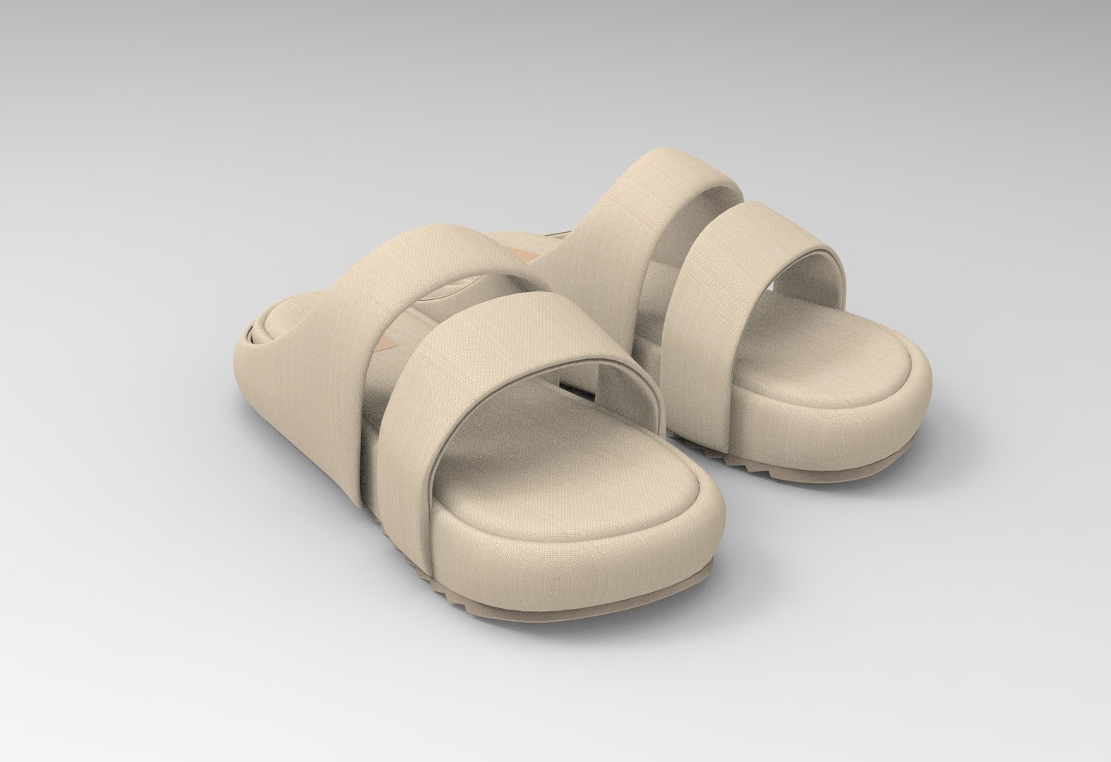3D Polyester Padded Sandals Model - TurboSquid 1962916
