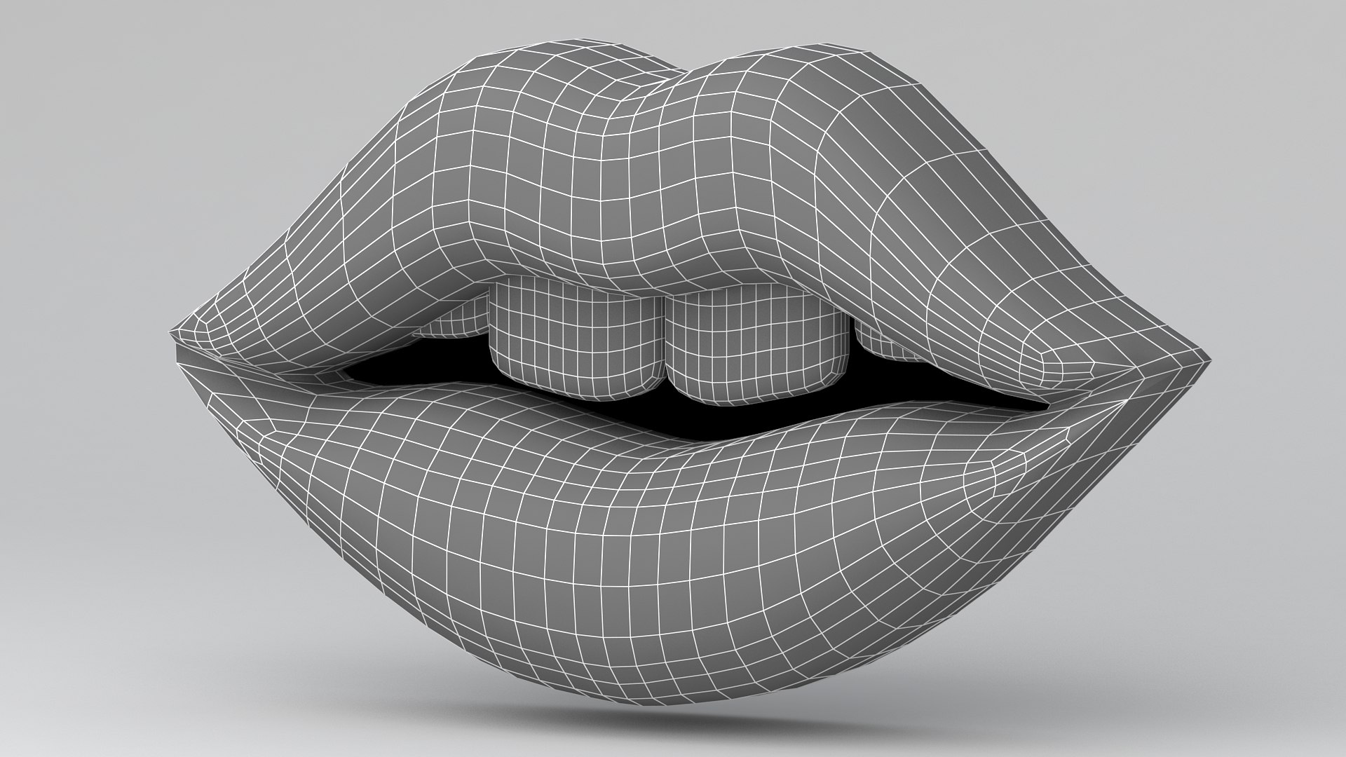 Red Lips With Teeth 3D Model - TurboSquid 2439035