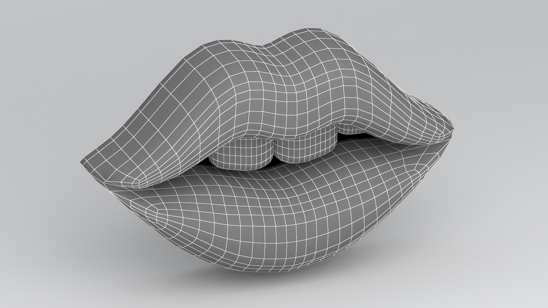 Red Lips With Teeth 3D Model - TurboSquid 2439035