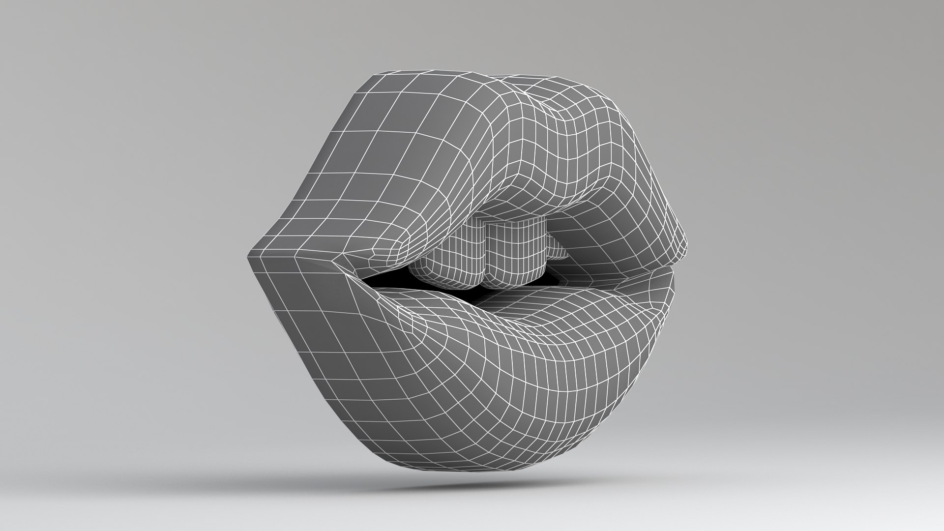 Red Lips With Teeth 3D Model - TurboSquid 2439035
