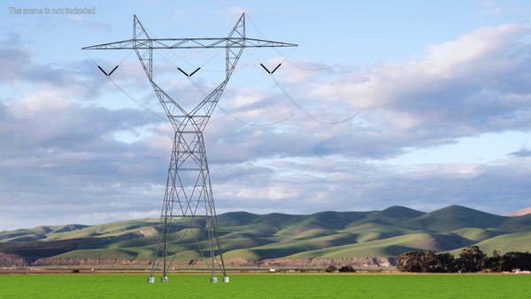 modelo 3d Torre de transmisión LST de 500 kV - TurboSquid 2123874