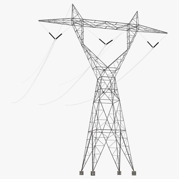 Torre de Transmissão LST 500kV Modelo 3D - TurboSquid 2123874