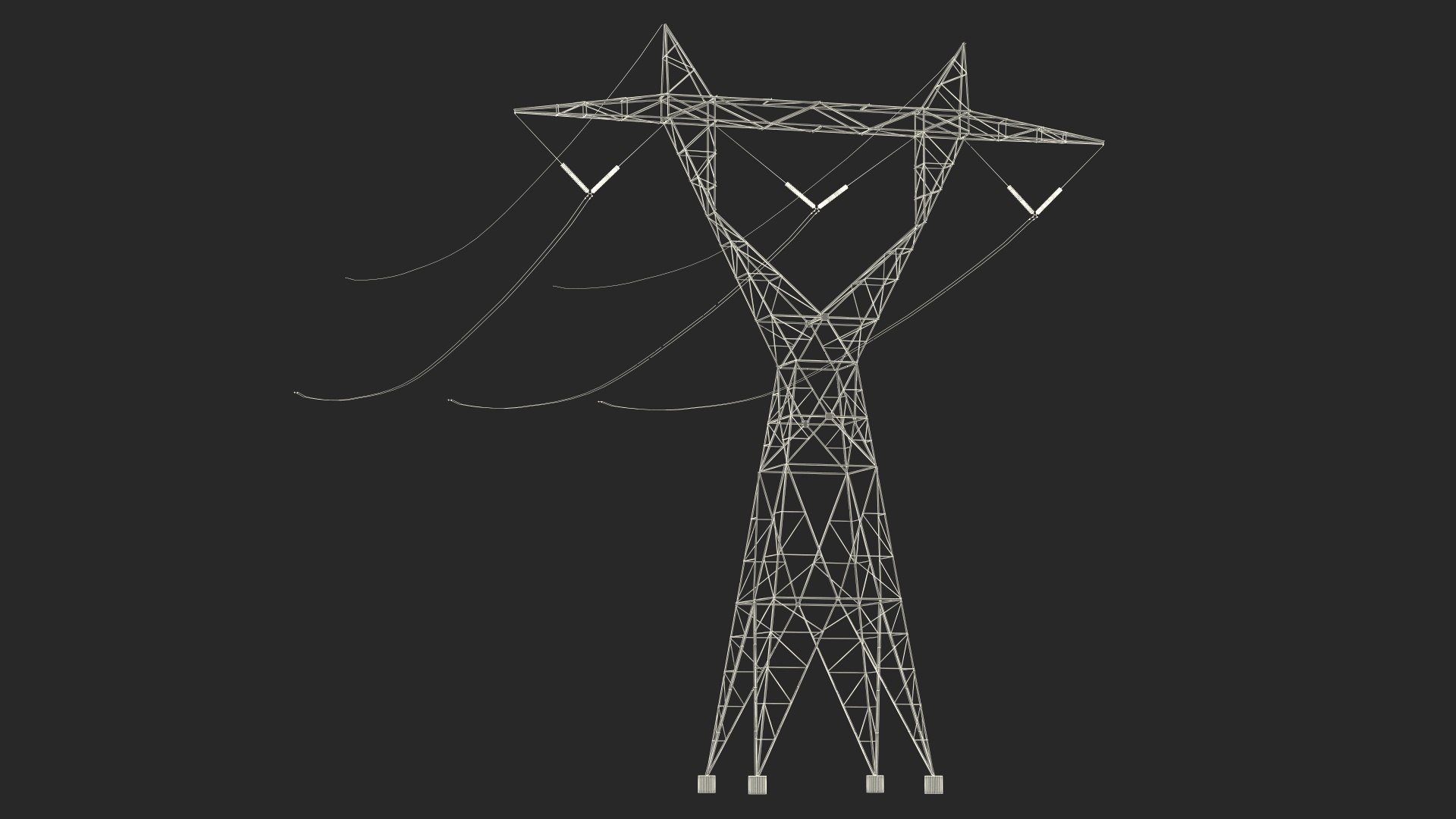 500kV LST Transmission Tower 3D Model - TurboSquid 2123874