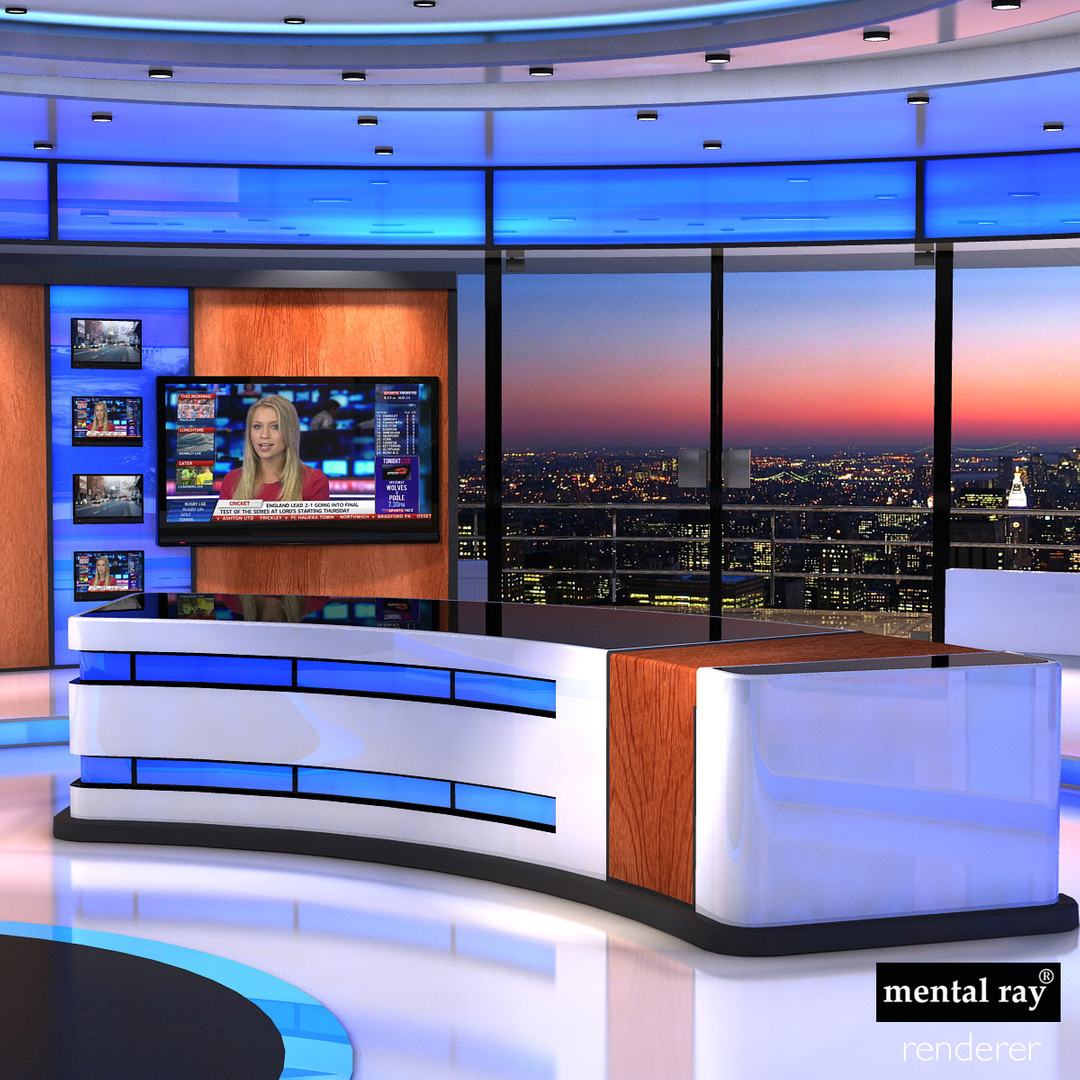 american news studio 3d max