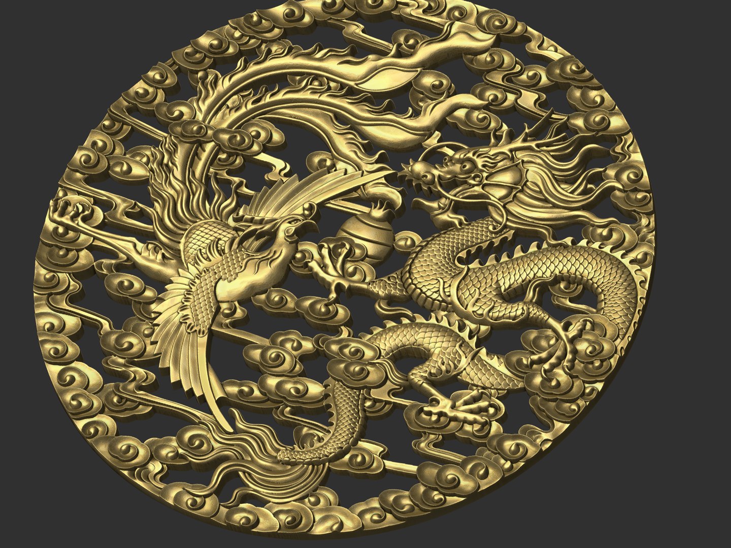 Dragon And Phoenix 3D Model - TurboSquid 2038036