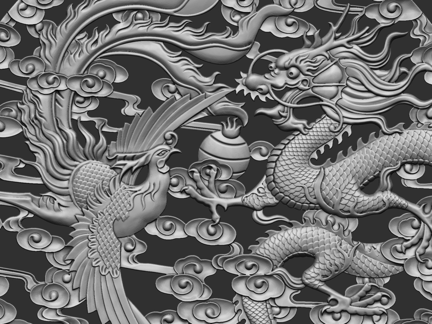 Dragon And Phoenix 3D Model - TurboSquid 2038036