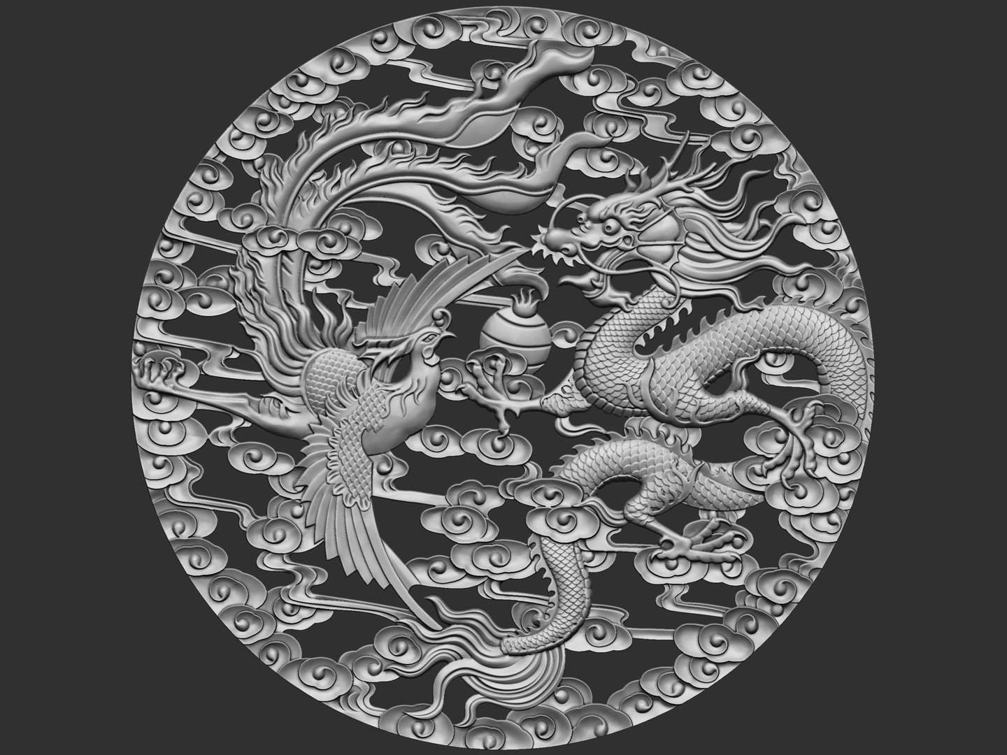 Dragon And Phoenix 3D Model - TurboSquid 2038036