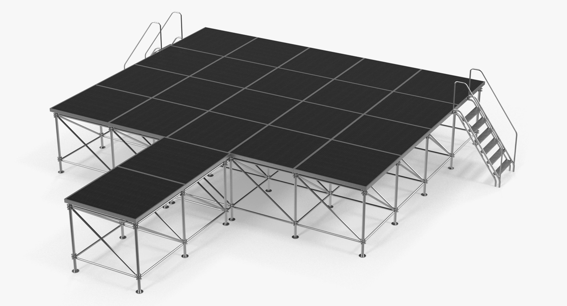 Adjustable modular concert stage model - TurboSquid 1253887