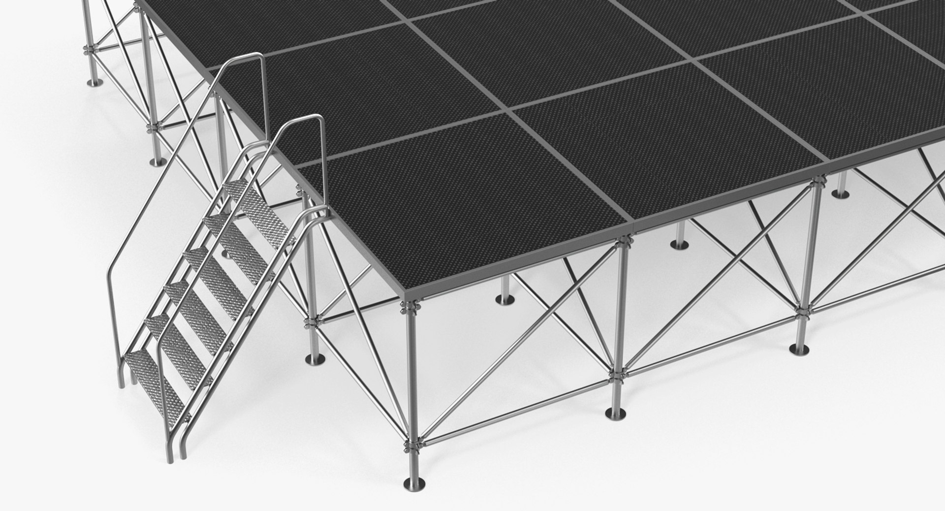 Adjustable modular concert stage model - TurboSquid 1253887