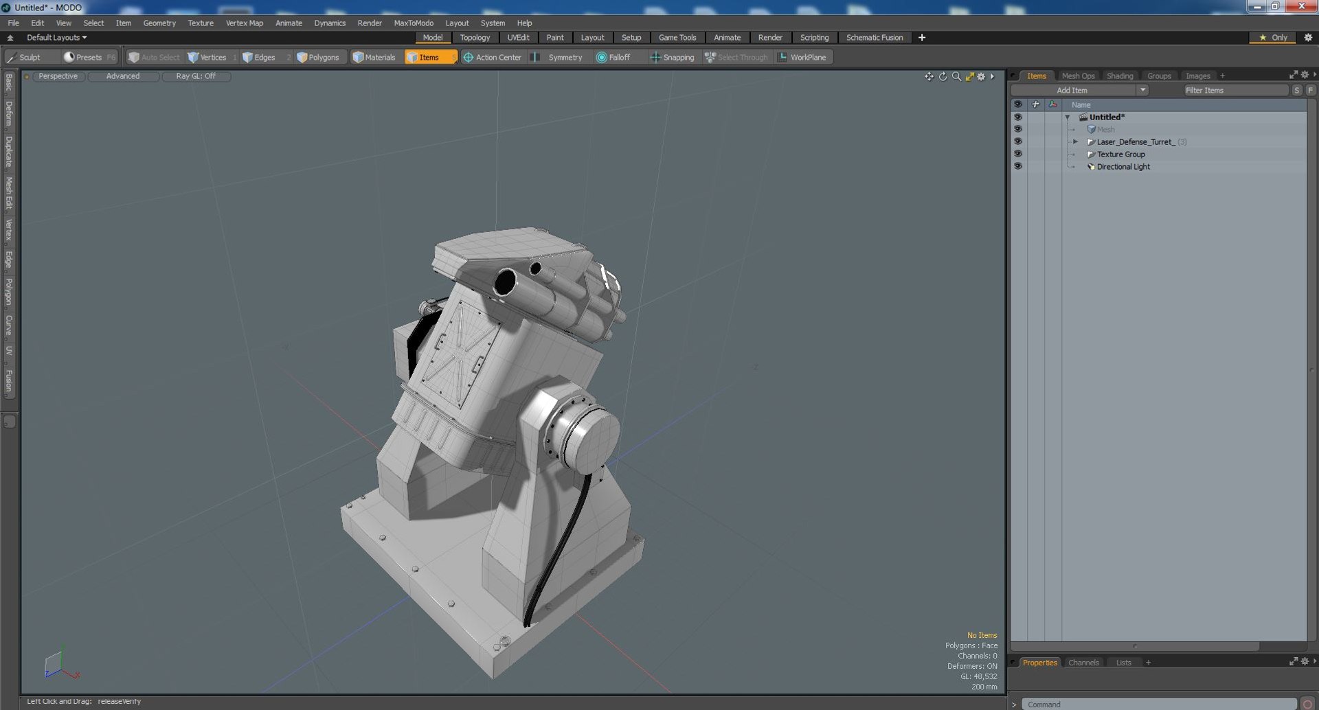 Laser Defense Turret 3D model - TurboSquid 2149902