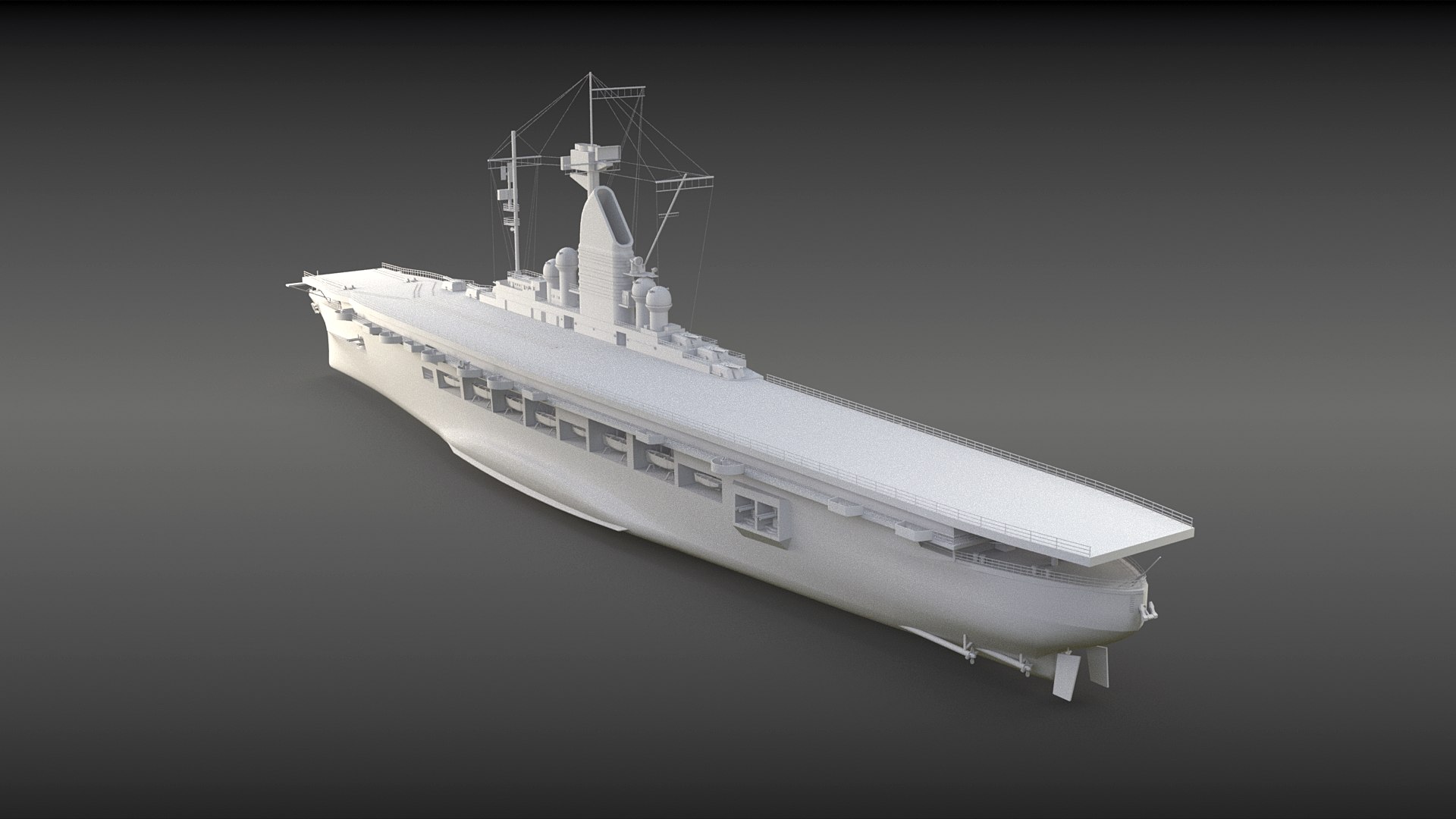 Graf Zeppelin Aircraft Carrier 3d Model