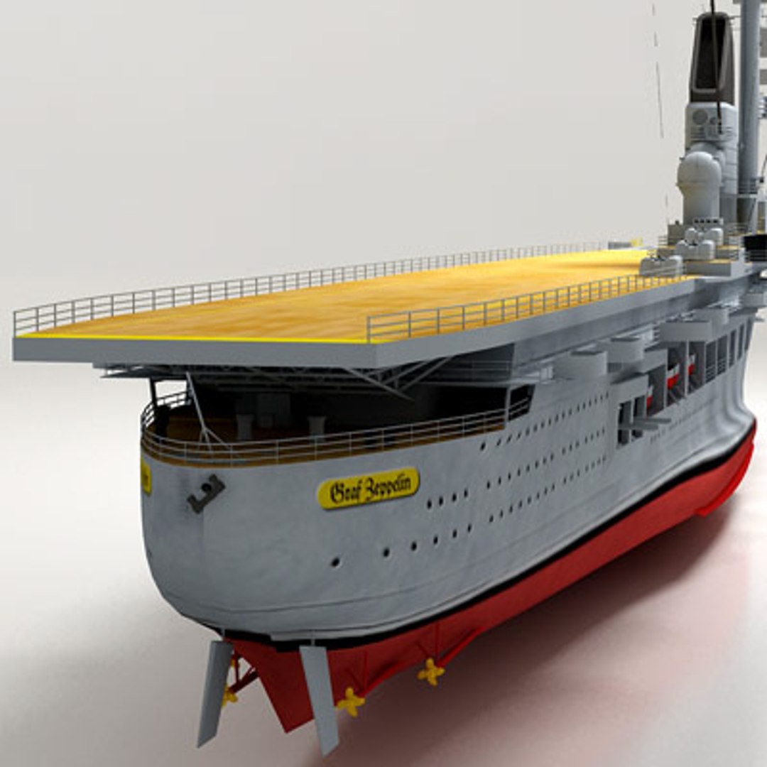 graf zeppelin aircraft carrier 3d model