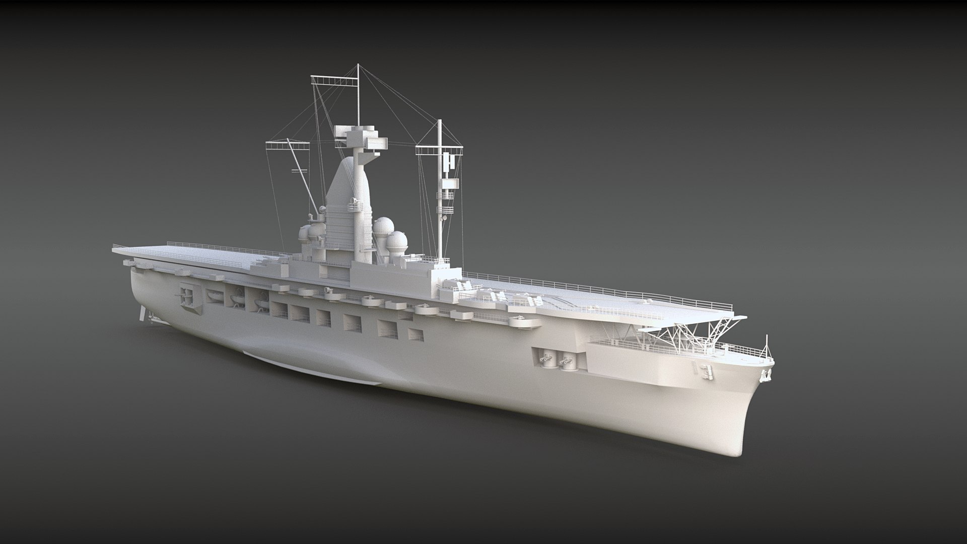 Graf Zeppelin Aircraft Carrier 3d Model