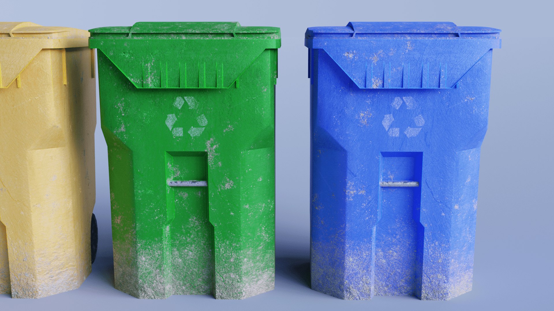 Trash can packs recycle 3D model - TurboSquid 2009826