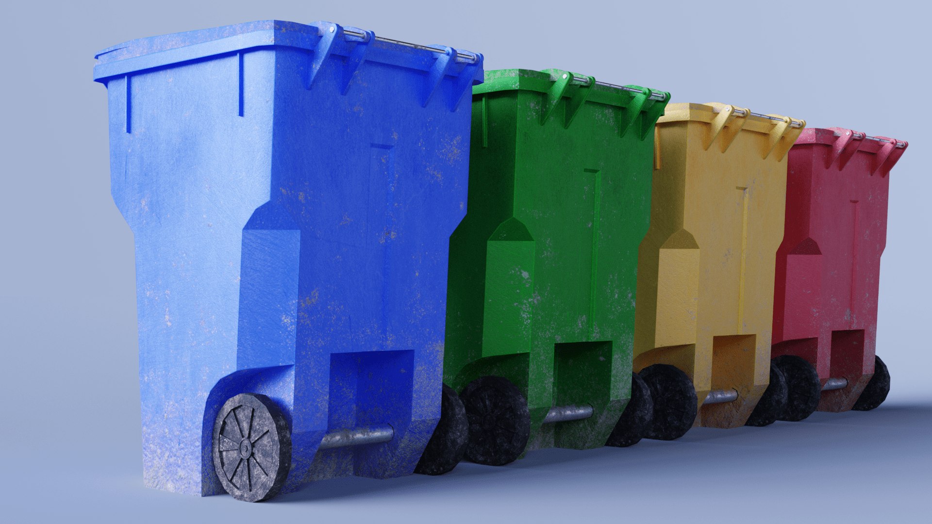 Trash can packs recycle 3D model - TurboSquid 2009826