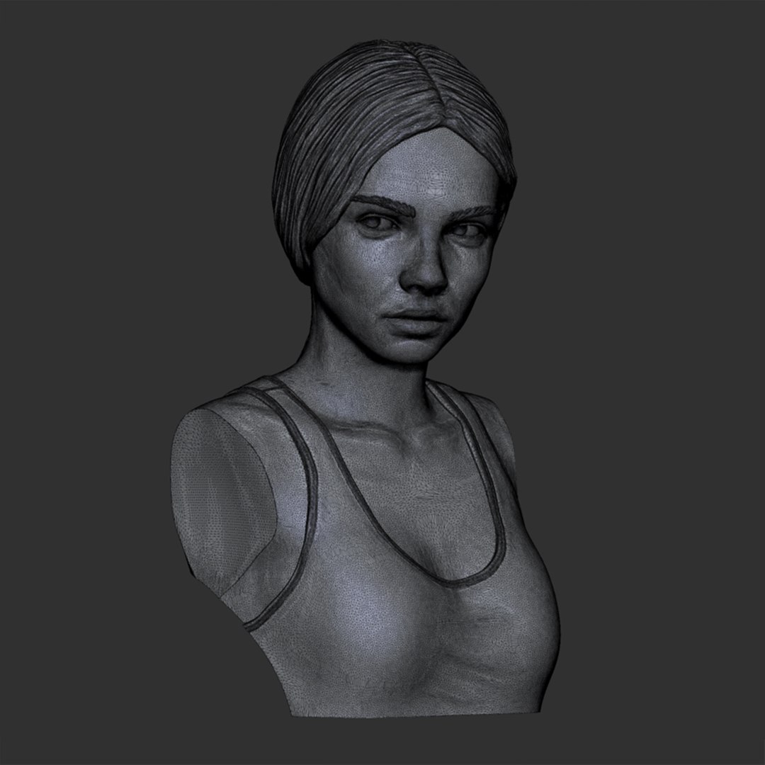 Portrait Girl Ponytail Model - TurboSquid 1261438