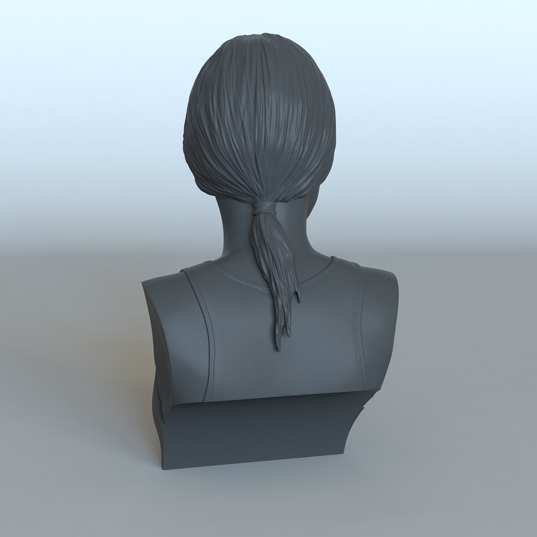 Portrait Girl Ponytail Model - TurboSquid 1261438