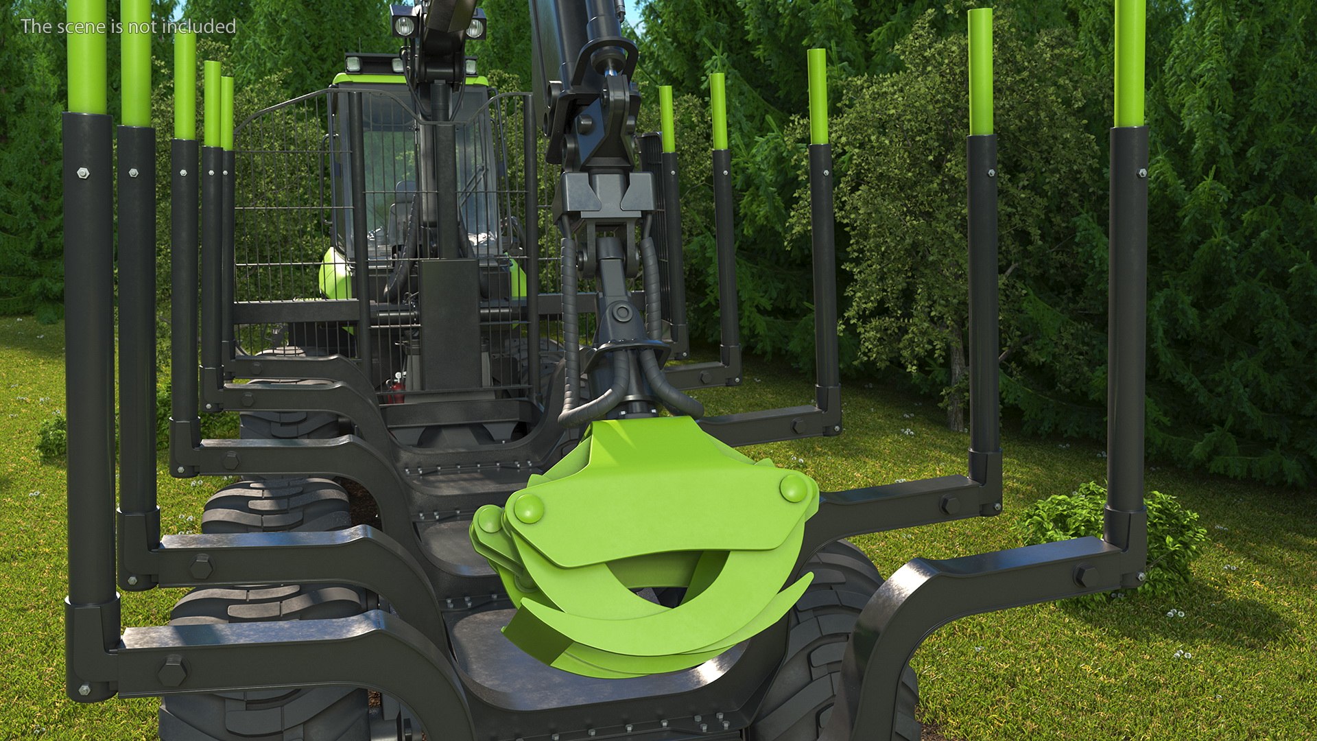 3D Forwarder Forestry Vehicle Rigged For Maya Model - TurboSquid 2028677