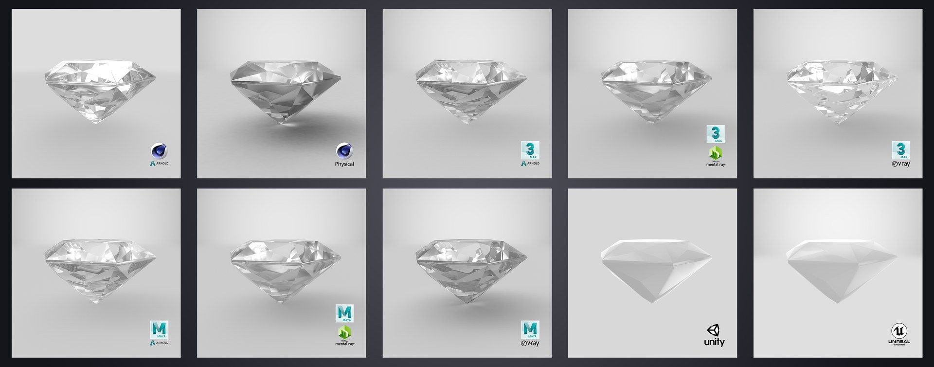 3D Diamonds Collection - TurboSquid 2203973
