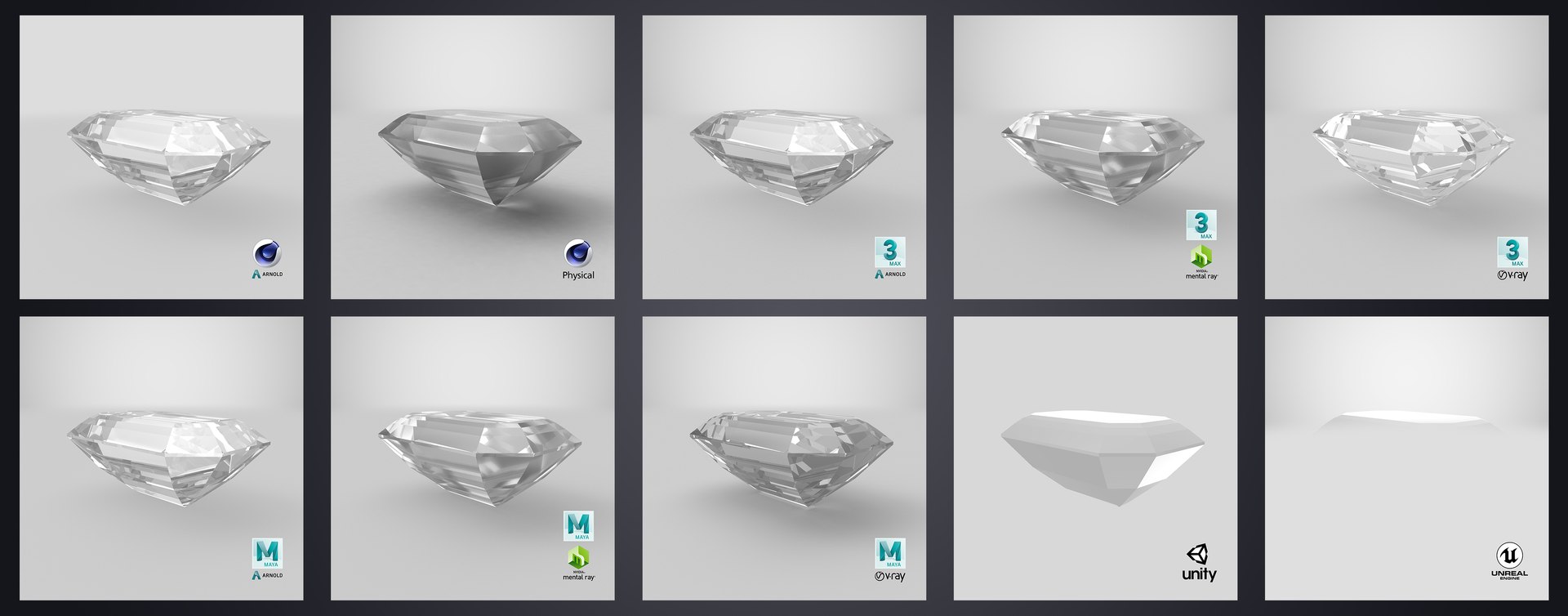 3D Diamonds Collection - TurboSquid 2203973