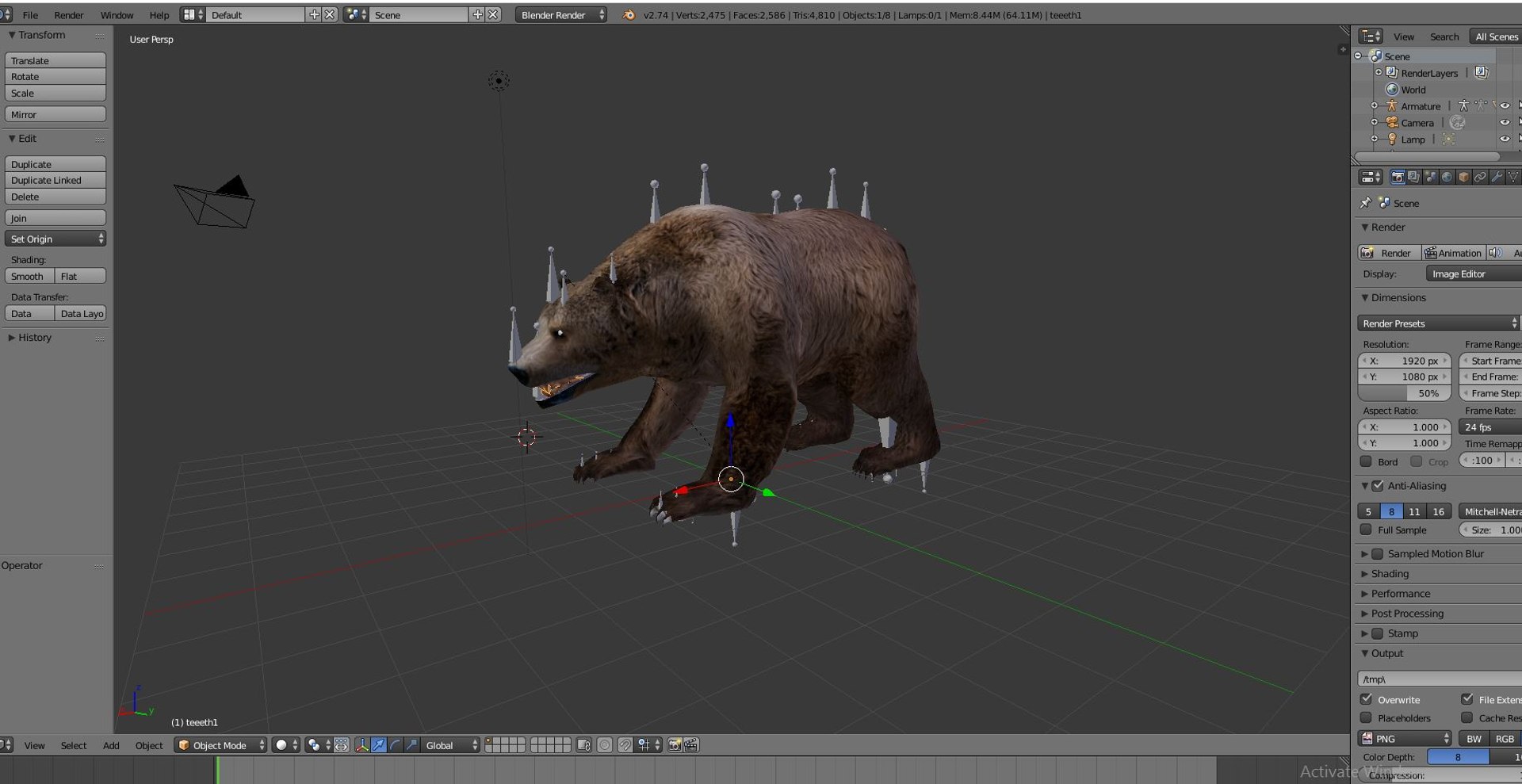 Bear rigged 3D model - TurboSquid 1254559