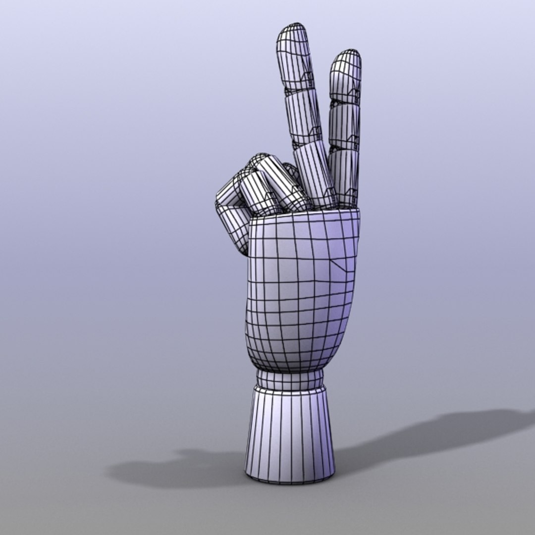 wooden hand human 3d model