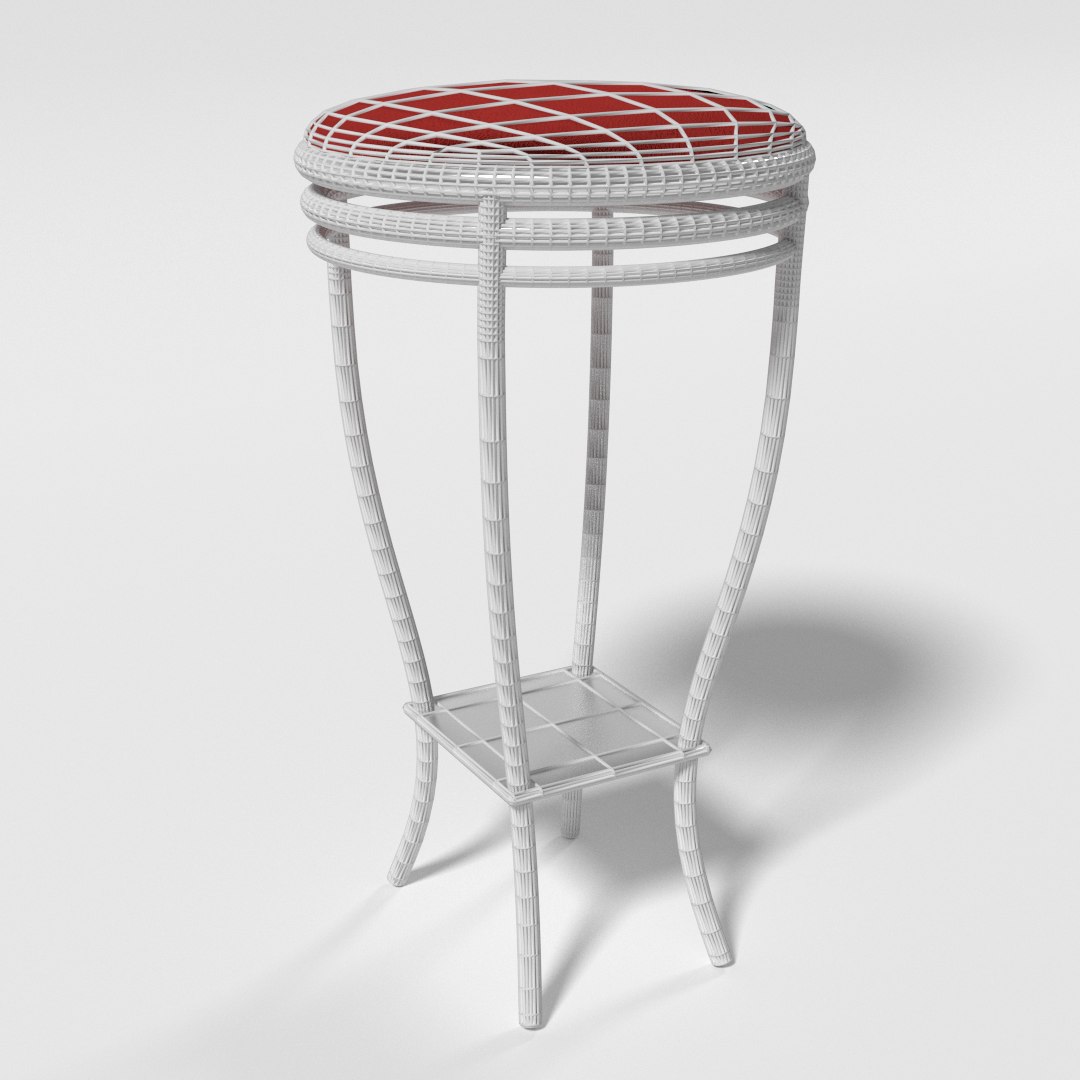 modern stool 3d model