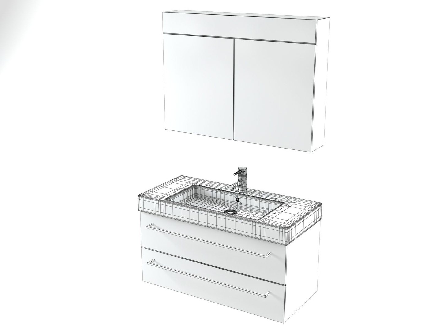 Bathroom Vanity Set 3D Model - TurboSquid 1225575