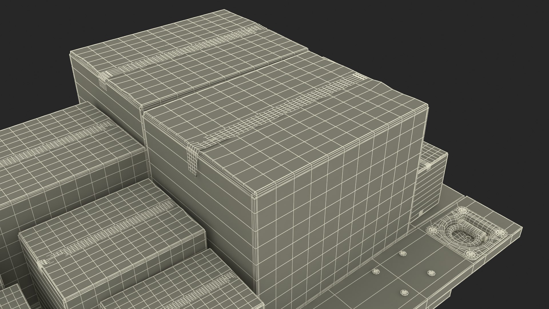3D Stacked Freight Boxes On Slatted Pallet - TurboSquid 2415930