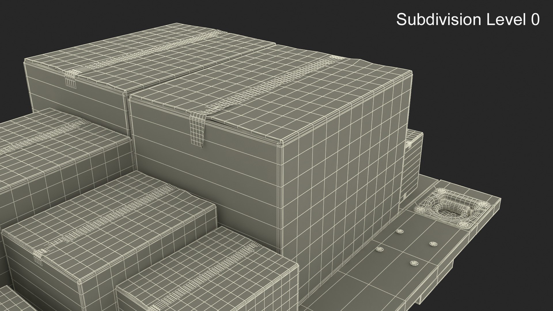 3D Stacked Freight Boxes On Slatted Pallet - TurboSquid 2415930