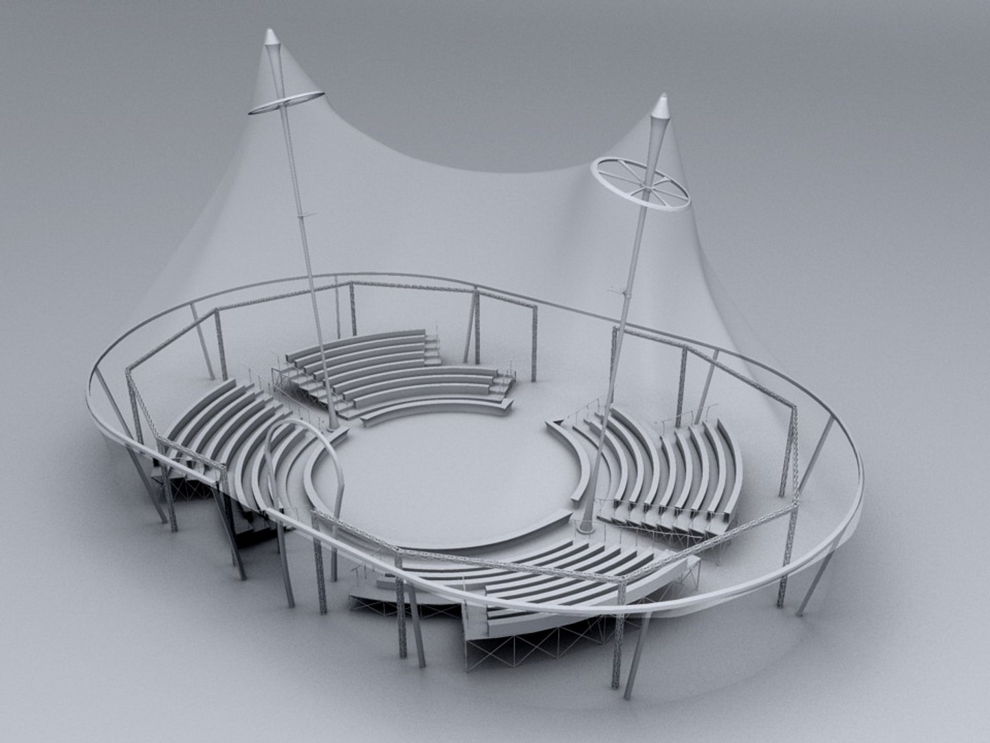 3d Circus Interior Model