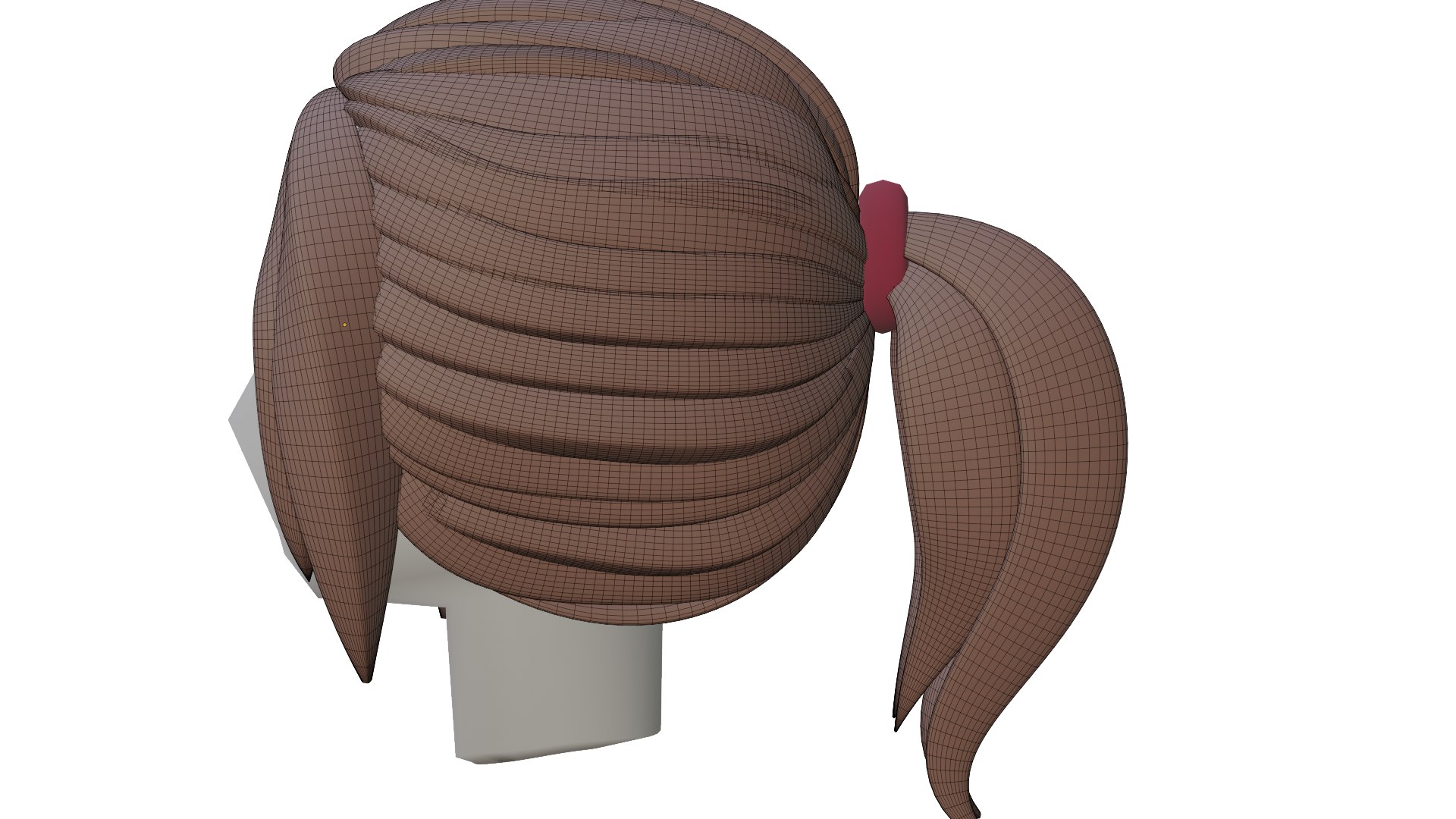 3D Woman Hair - Cartoon Stylized Lowpoly Hairstyle - TurboSquid 1821283