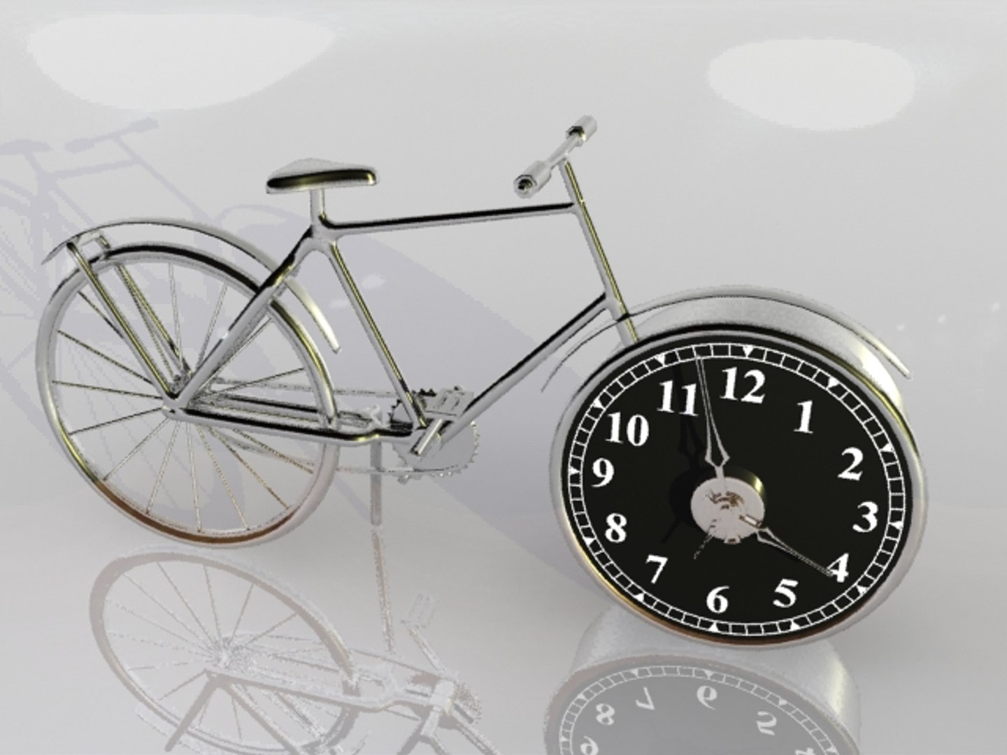 3d model of bicycle clock