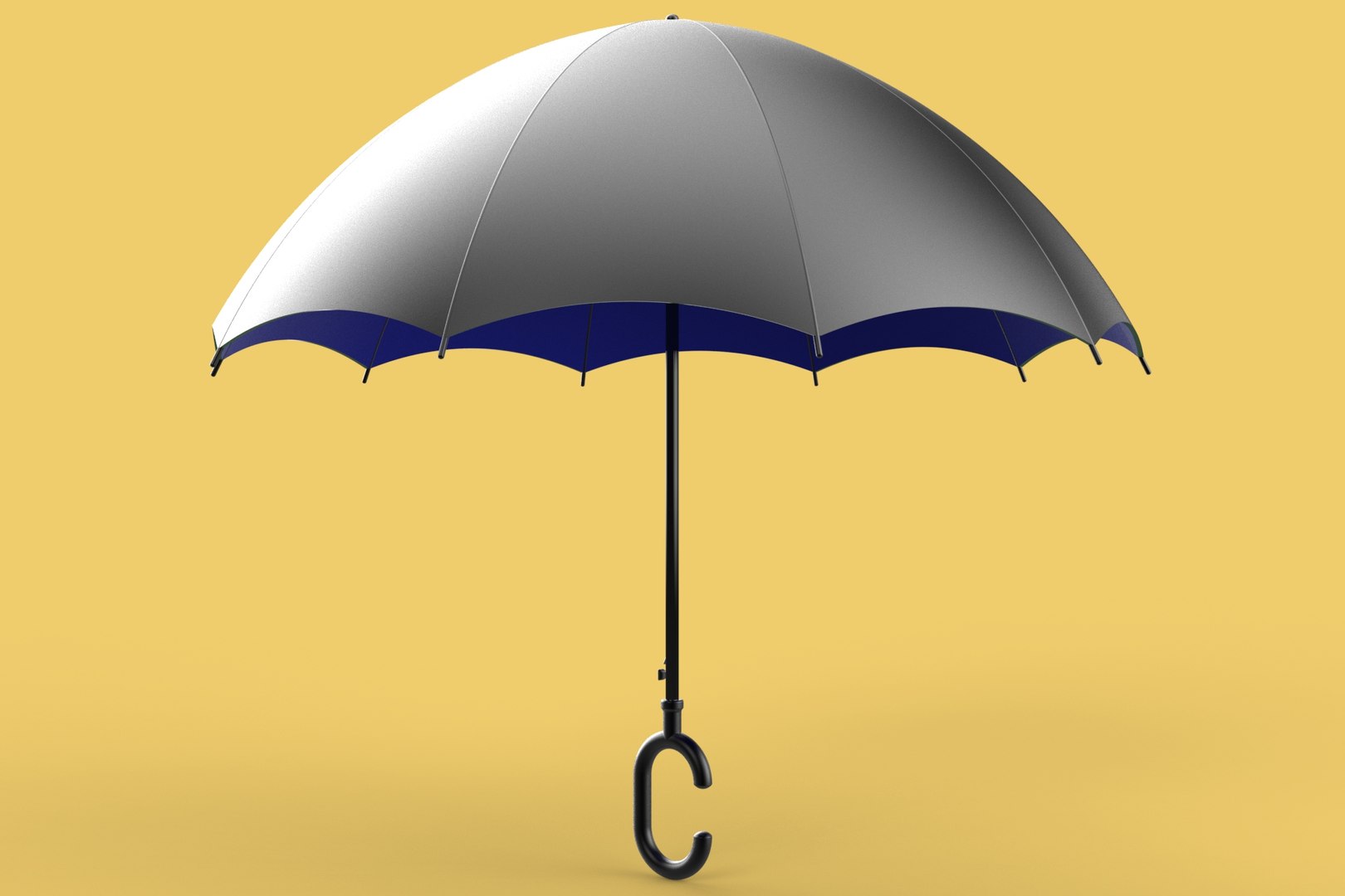 3D Model C SHAPE HANDLE STICK INVERTED REVERSE UMBRELLA AUTO FOLDABLE ...