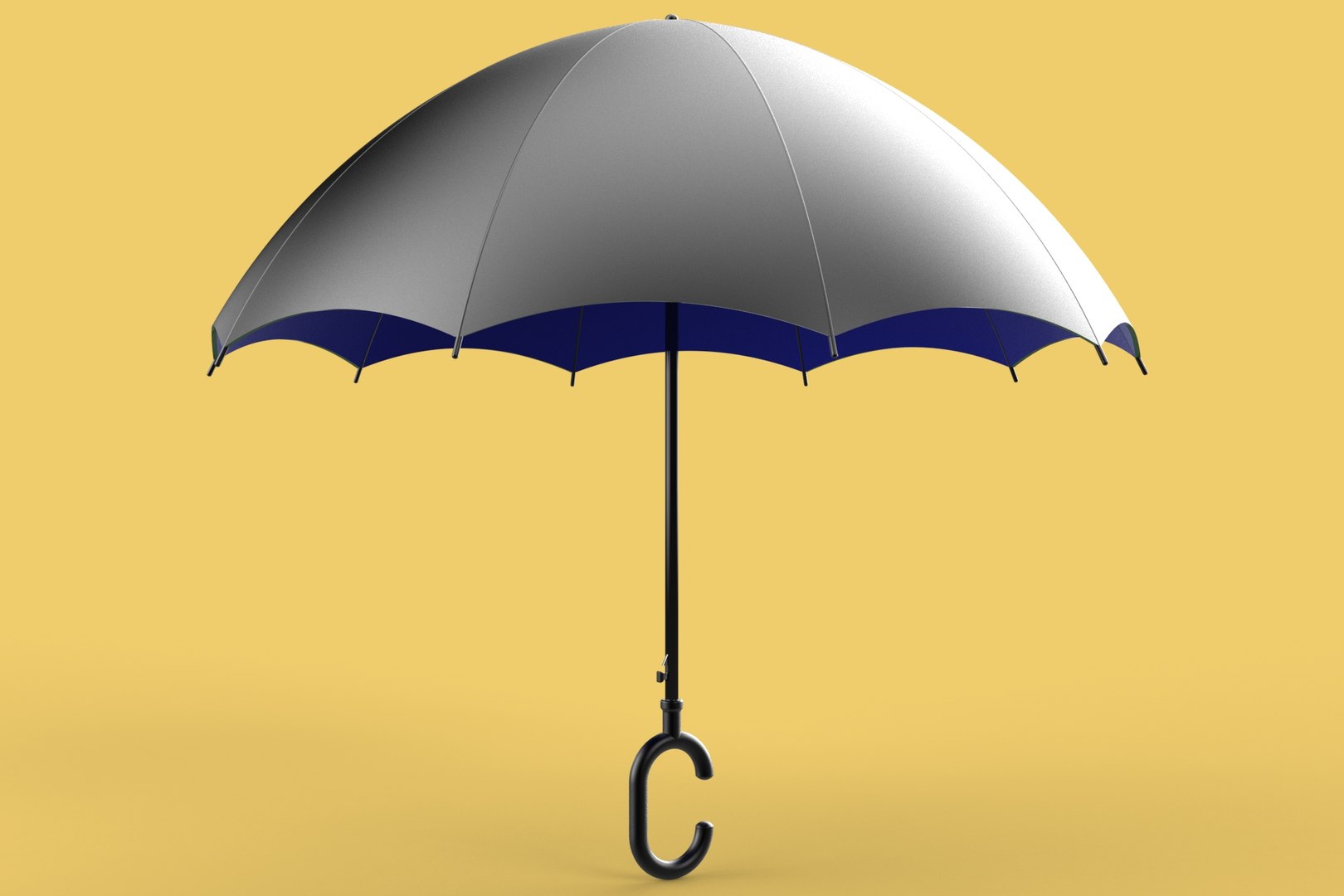 3D Model C SHAPE HANDLE STICK INVERTED REVERSE UMBRELLA AUTO FOLDABLE ...