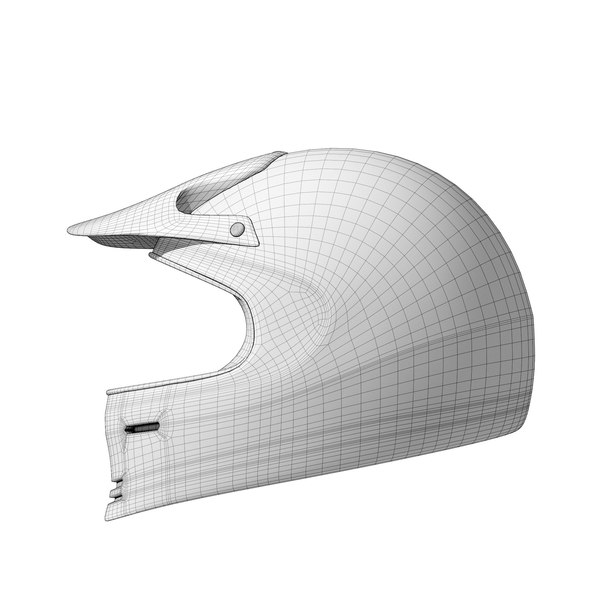 cross motorcycle helmet 3d model