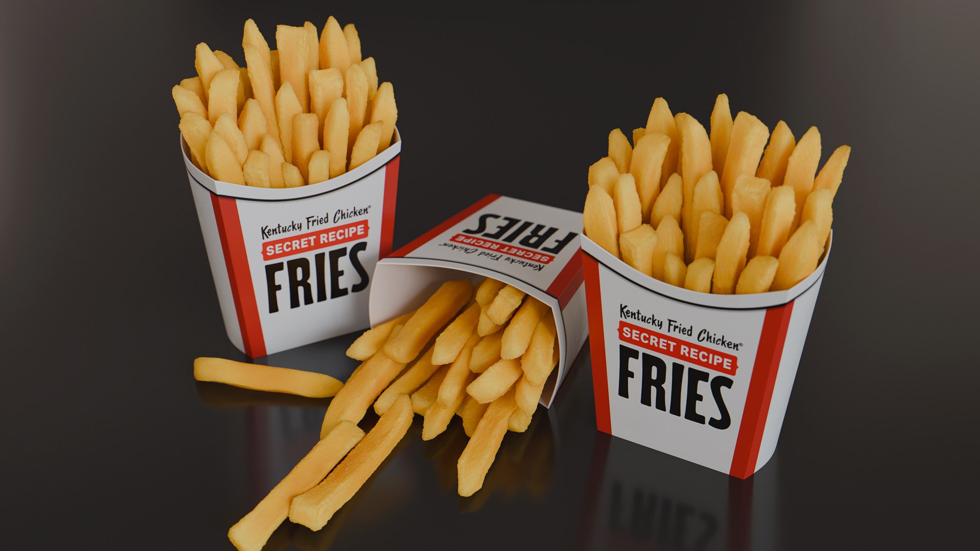 KFC Secret Recipe French Fries 3D Model - TurboSquid 2250934