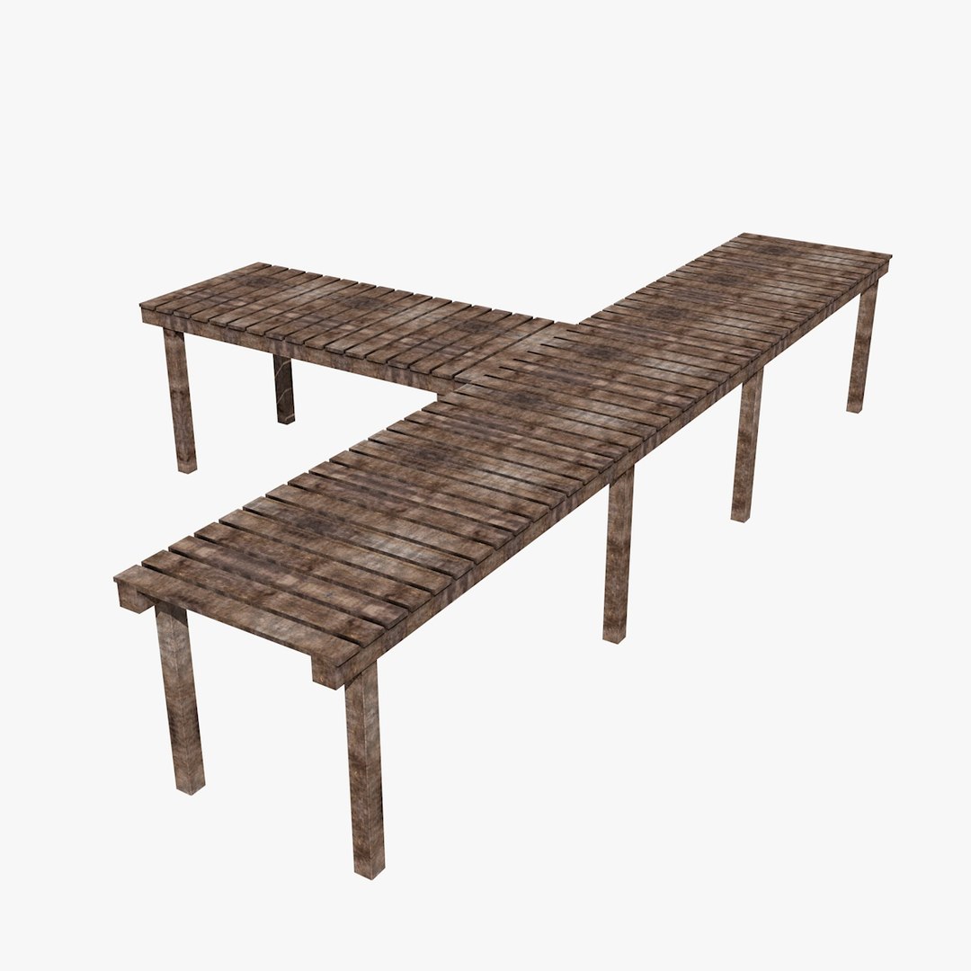 3d Wooden Platform Model