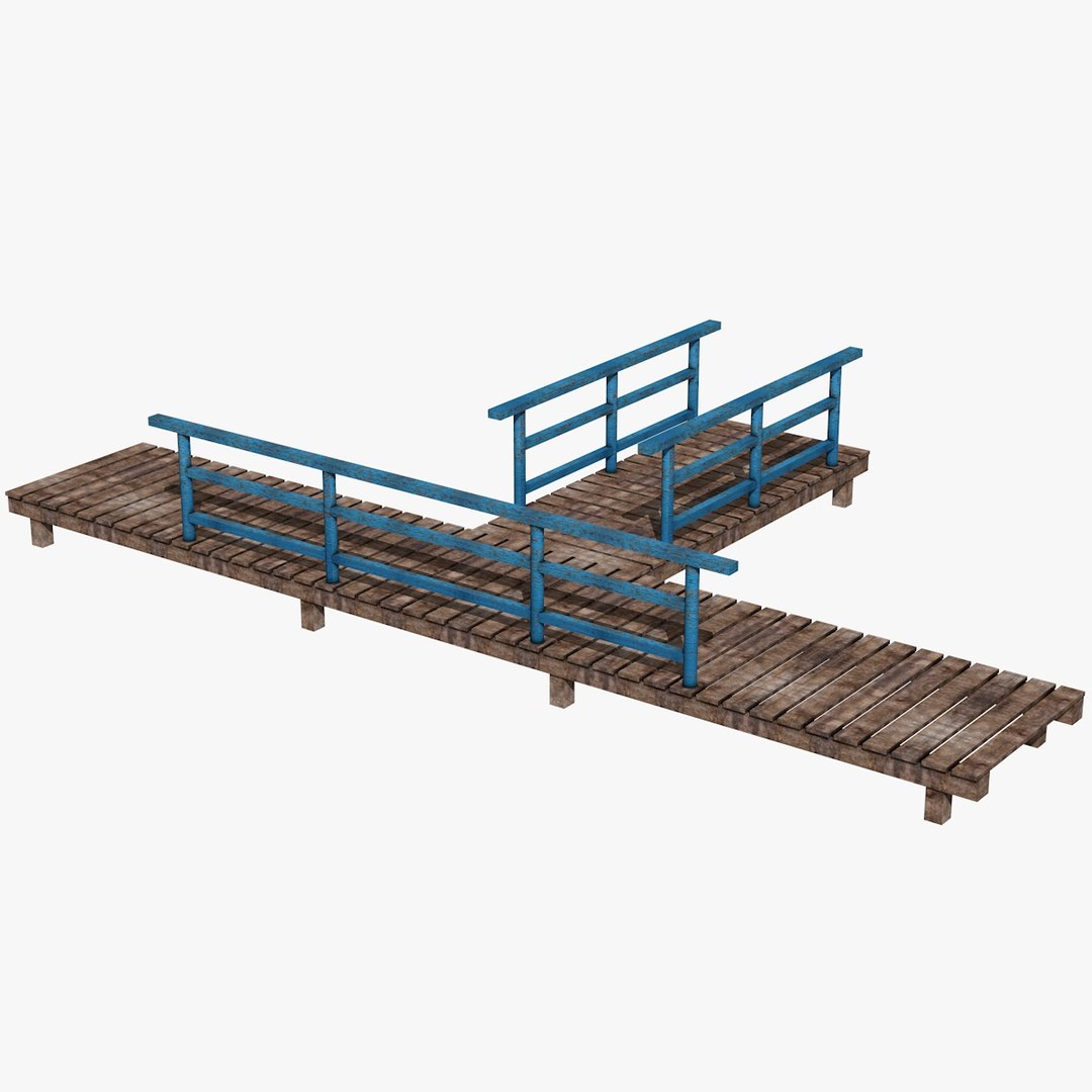 3d Wooden Platform Model