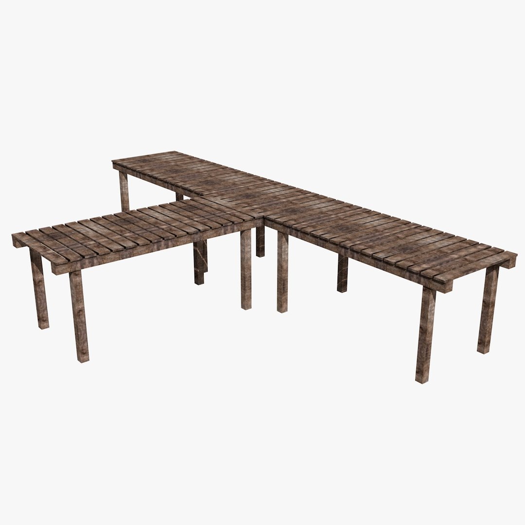 3d Wooden Platform Model