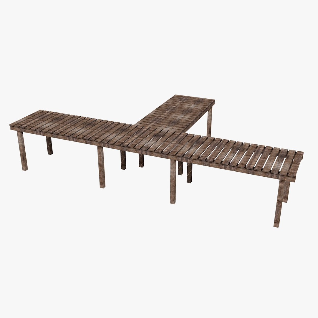 3d Wooden Platform Model