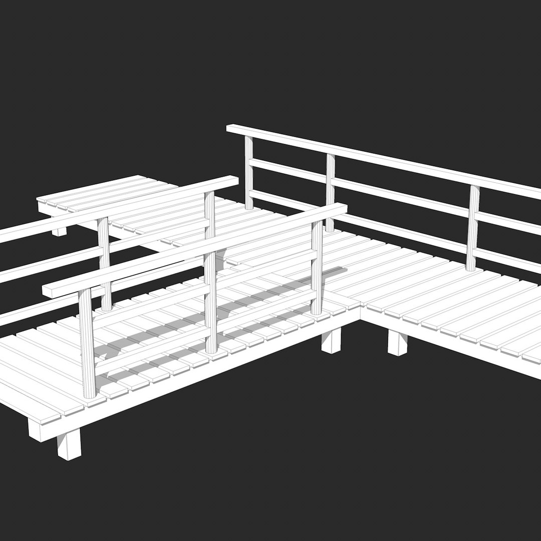 3d Wooden Platform Model